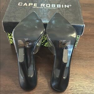 Cape Robbin | Shoes | Cape Robbin Black Clear Heeled Mules | Poshmark